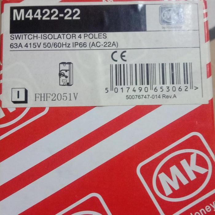 Jual SWITCH ISOLATOR 4POLE 63AMPER MK ORIGINAL - Jakarta Pusat - PLASMA ...