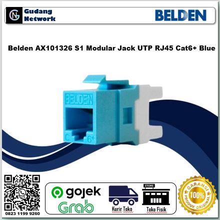 Jual Belden AX101326 S1 Modular Jack UTP RJ45 Cat-6+ Cat6+ Blue ...