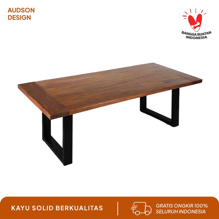 Jual Teja Dining Table - Meja Makan Kombinasi Kayu Mahoni Kayu Jati ...