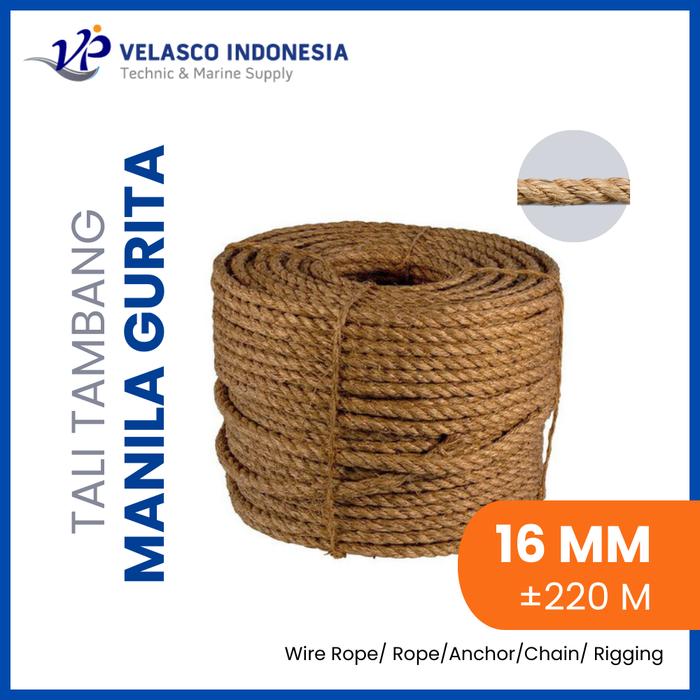 Jual Tali Tambang Manila Gurita / Manila Rope / Tali Tangga Kapal 16 mm ...