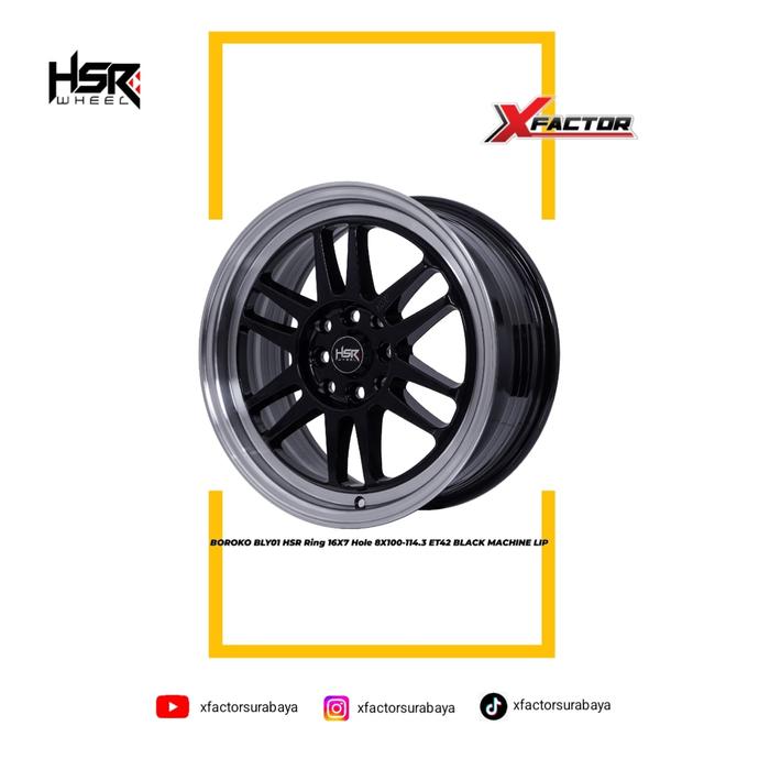 Jual VELG MOBIL R16 HSR BOROKO BLY01 R16X7 H4X100-4X114,3 ET42 BML ...