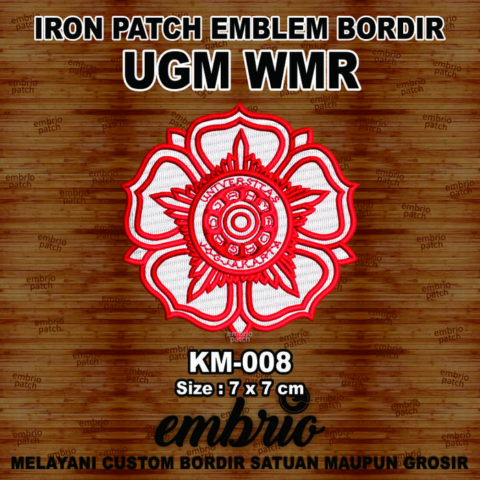 Jual Patch UGM emblem bordir logo Universitas Gadjah Mada - Iron on ...