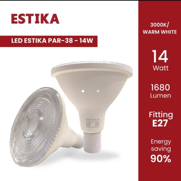 Jual Lampu PAR-38 14W LED Estika Cahaya Kuning Warm White - Kota ...
