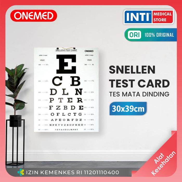Jual Onemed | Snellen Test Card | Snellen Rating | Direct Reading ...