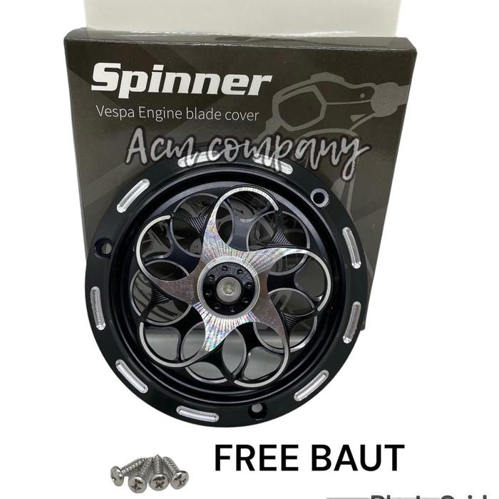 Jual Cover Fan Spinner Black Aluminium Cnc Vespa Sprint Primavera Gts S ...