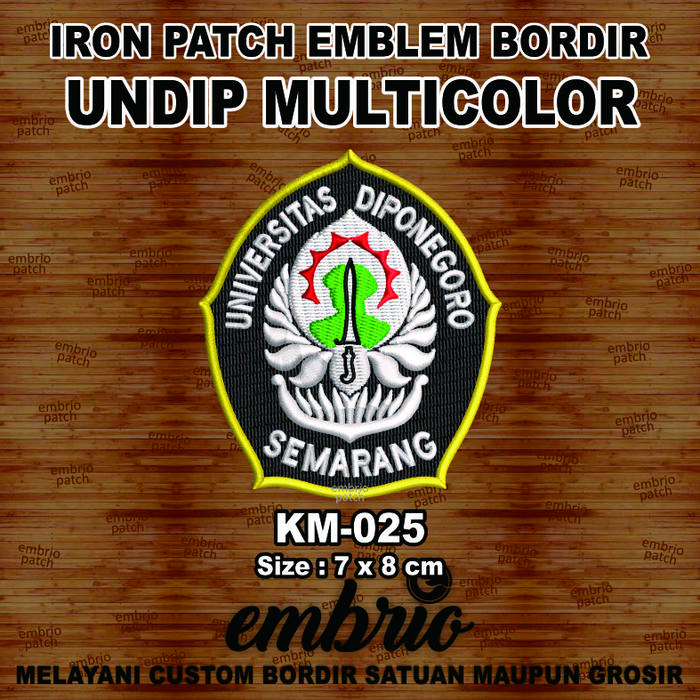Jual Patch UNDIP emblem bordir logo Universitas Diponegoro Semarang ...