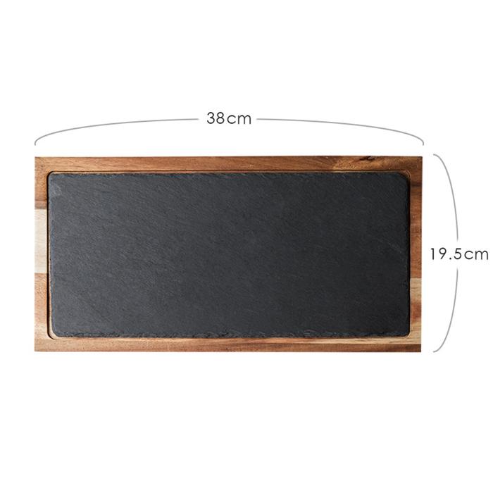Jual Marble Doff Wood Steak Plate / Zeth Black Rectangular Tray A60 ...