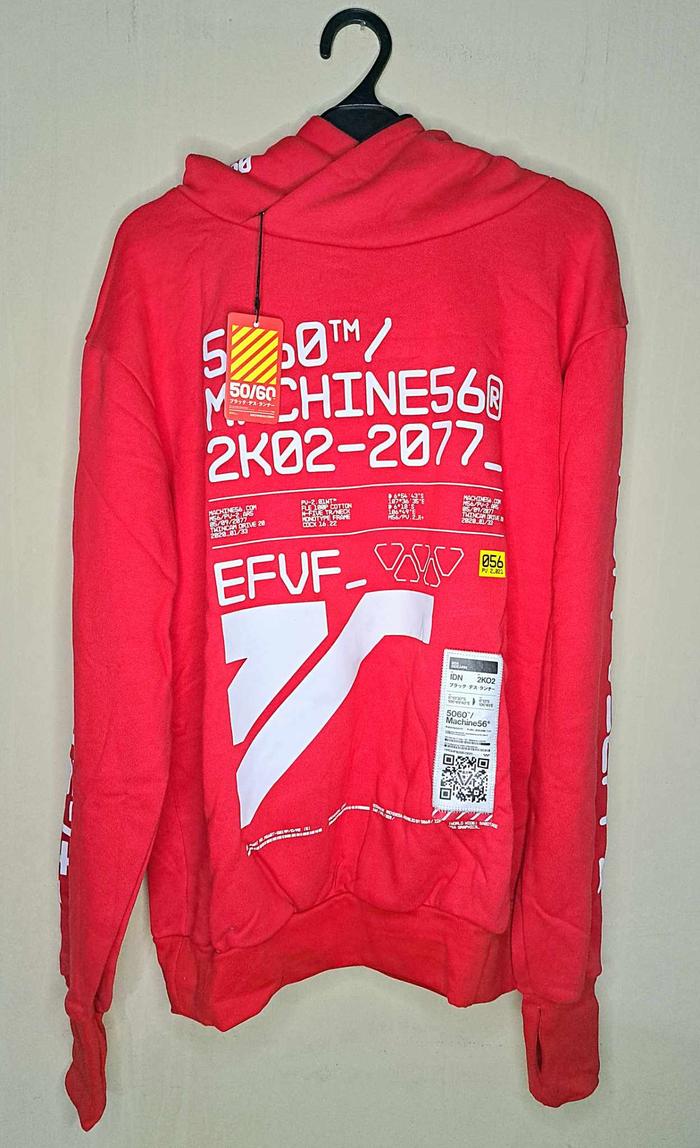 Jual MACHINE56 M56/PV-2 RD HOODIE JACKET RED SIZE M ORIGINAL 100% ...