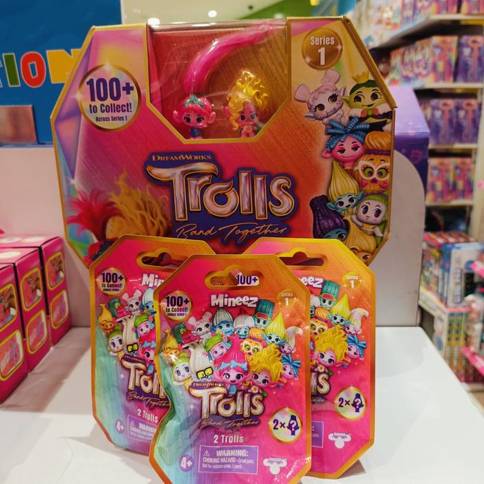 Jual trolls mineez mini figure band together 2 trolls blind pack ...