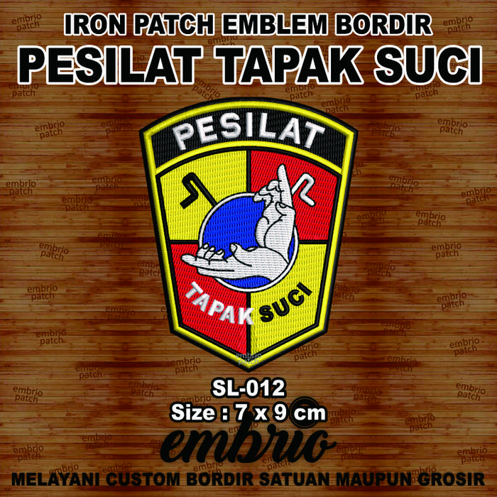 Jual SL-012 Patch PESILAT Tapak Suci emblem bordir logo silat Putera ...