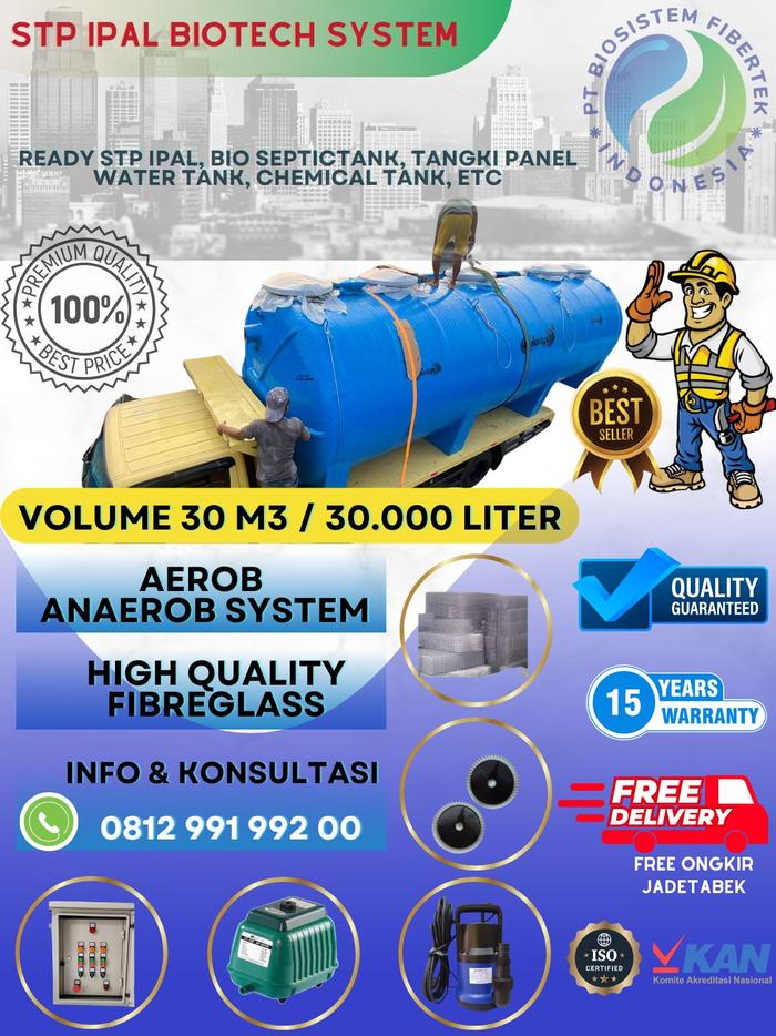 Jual Septic Tank Biotech, STP Biotech 30000 Liter ( 30 M3 ), Biotech ...