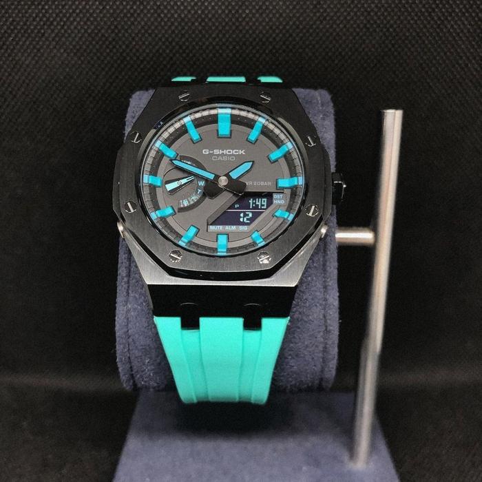 Jual GShock G-Shock GA2100 GA-2100 mod Tiffany Blue Custom - Kota ...