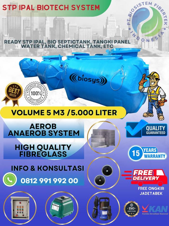 Jual Septic Tank Biotech, STP Biotech 5000 Liter ( 5 M3 ), Biotech ...