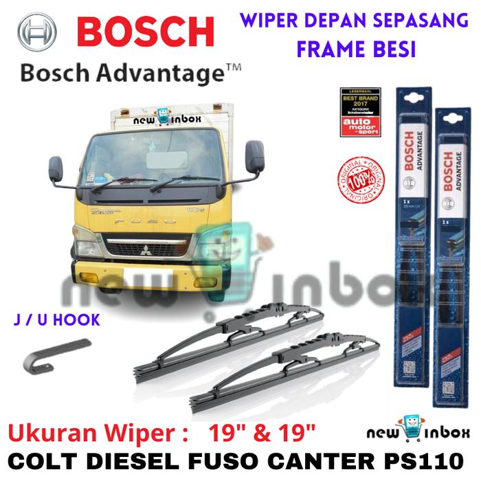 Jual Wiper Depan Mobil MITSUBISHI COLT DIESEL FUSO CANTER PS110 Sepasang BOSCH ADVANTAGE 19 ...