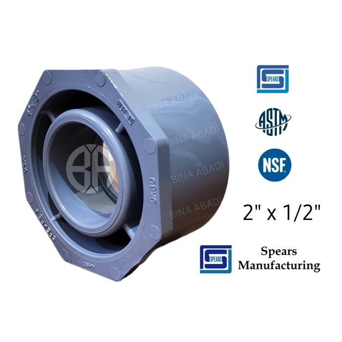 Jual Reducer Bushing CPVC Size 2 x 1/2 Inch SCH 80 Spig x Soc ANSI ...