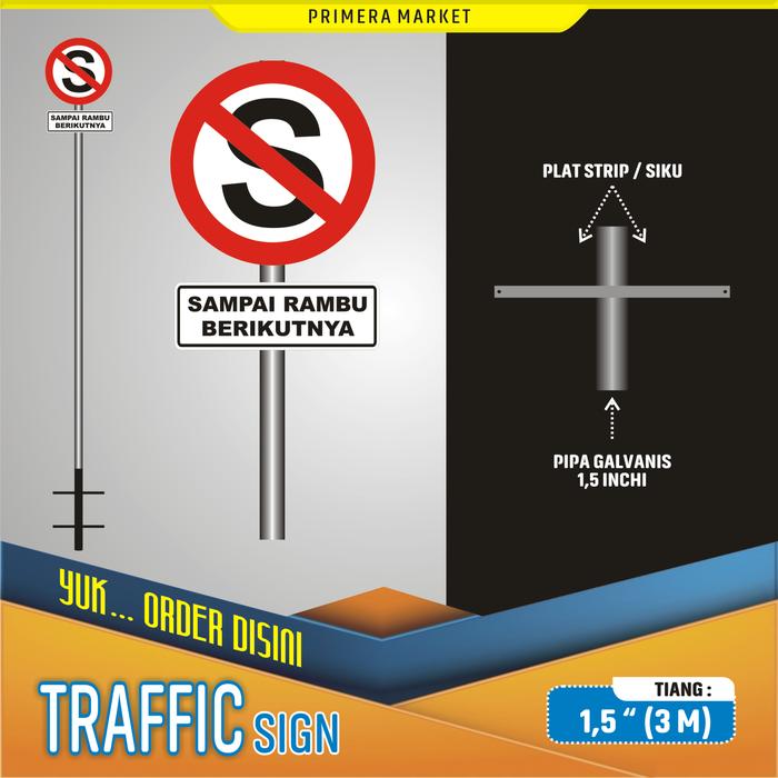 Promo RAMBU TIANG TANAM 3 METER 1,5 INCHI PLUS PAPAN TAMBAHAN MODEL ...