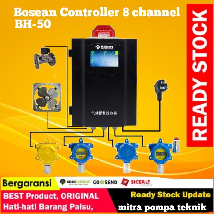 Jual Gas Detector Controller 8 Channel Bosean BH50 Control Panel BH-50 ...