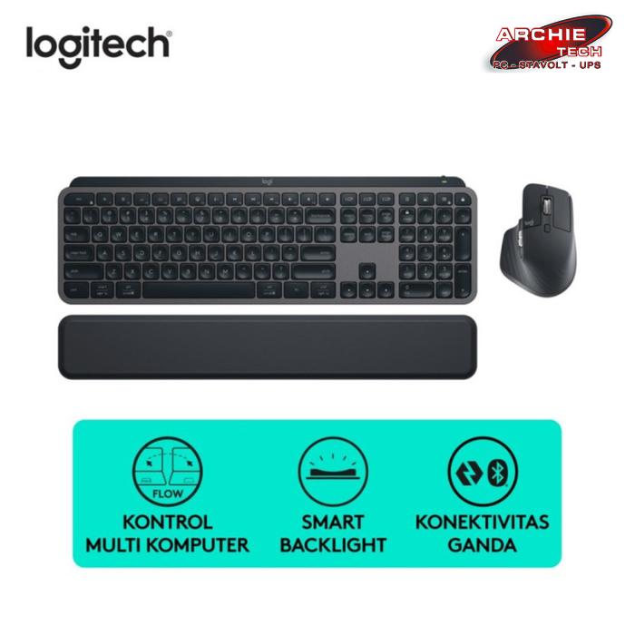 Jual Logitech MX KEYS S COMBO Graphite 920-011605 Keyboard Mouse Combo ...