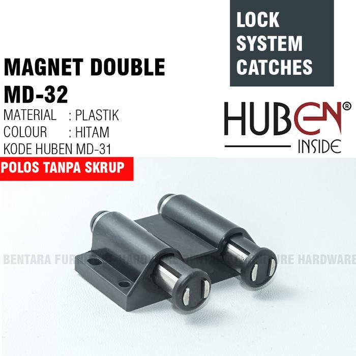 Jual HUBEN MD-32 MAGNET DOBEL KECES MAGNET PINTU KACA KABINET - PUSH ...