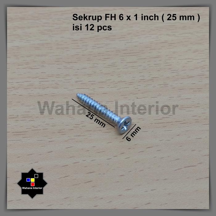 Jual Sekrup moon lion FH 6 / sekrup tapping moon lion / skrup kepala 6 ...