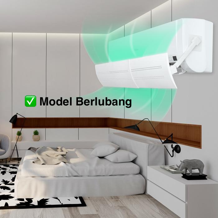 Jual AC Air Screen Cover Reflektor Talang Penahan Hembusan Angin AC 1PK ...