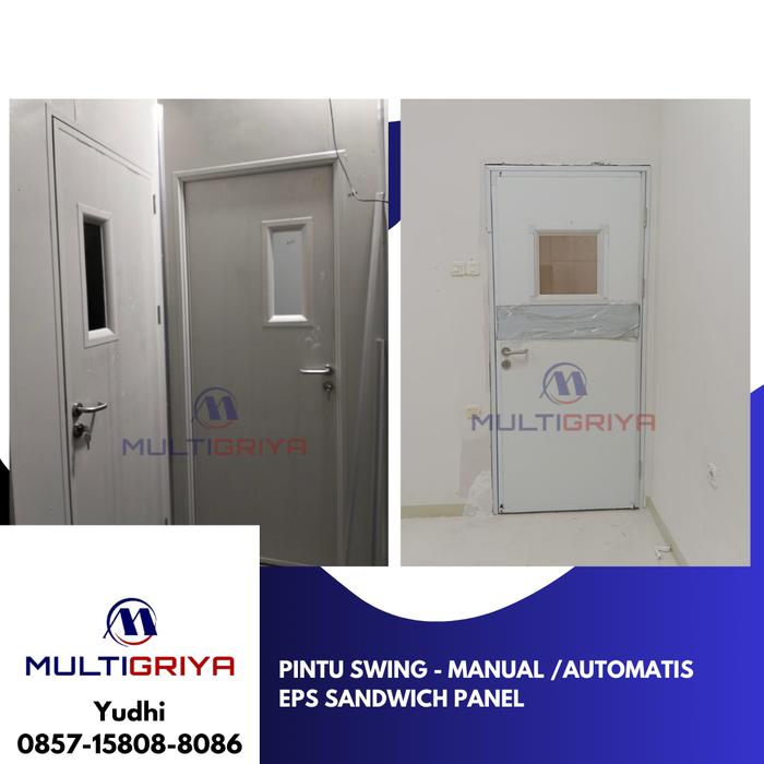 Jual PINTU Single Swing Sandwich Panel (L.80-100cm x T.210cm), Clean ...