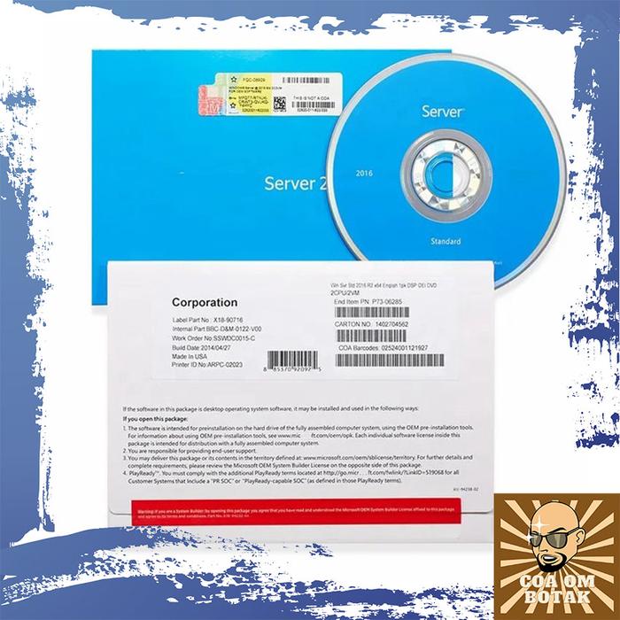 Jual Windows server 2016 Standard Full Package - Kota Depok - COA OM ...