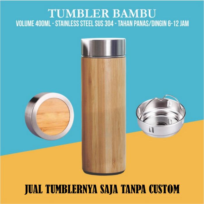 Jual Thumbler Bambu, Tumbler Bambu, Thermos Bambu, Termos, Botol Air ...