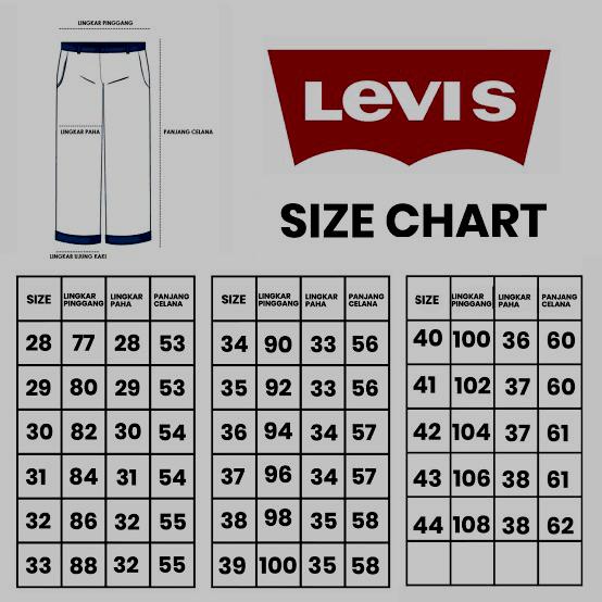 Size Conversion Chart Jeans