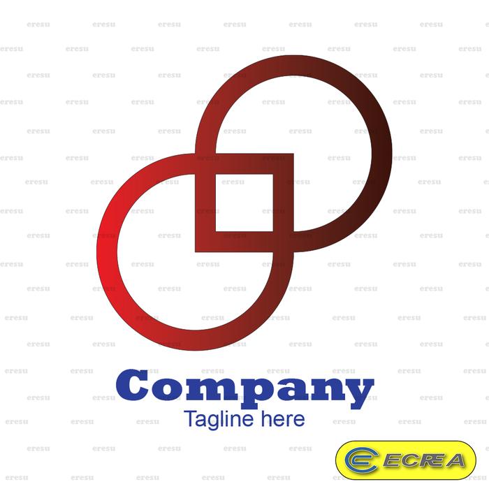 Jual Logo ready-made siap-pakai grafis merah gradasi berdasarkan angka ...