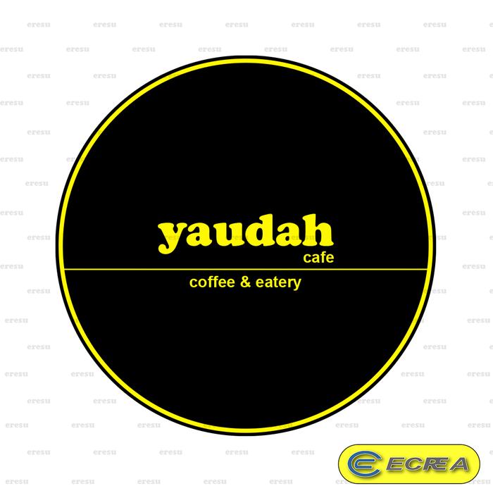 Jual Logo ready-made siap-pakai grafis hitam kuning yaudah cafe ...
