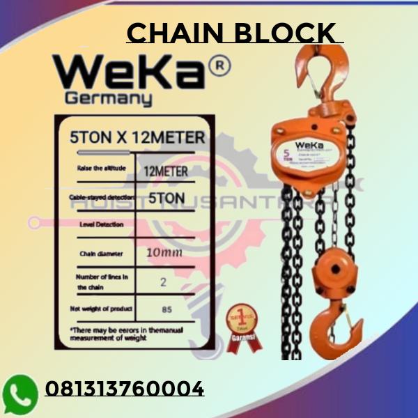 Jual Takel Chain Block 5 ton x 12 meter weka germany - Jakarta Barat ...