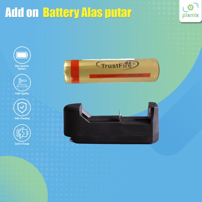 Promo Baterai 18650 6000mAh 3.7V / Add ON Baterai Charger Alas Putar ...
