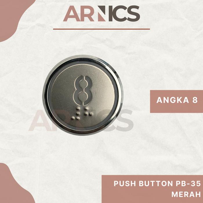 Promo Elevator Push Button PB-35 Warna Merah/Push Button Lift/Tombol ...