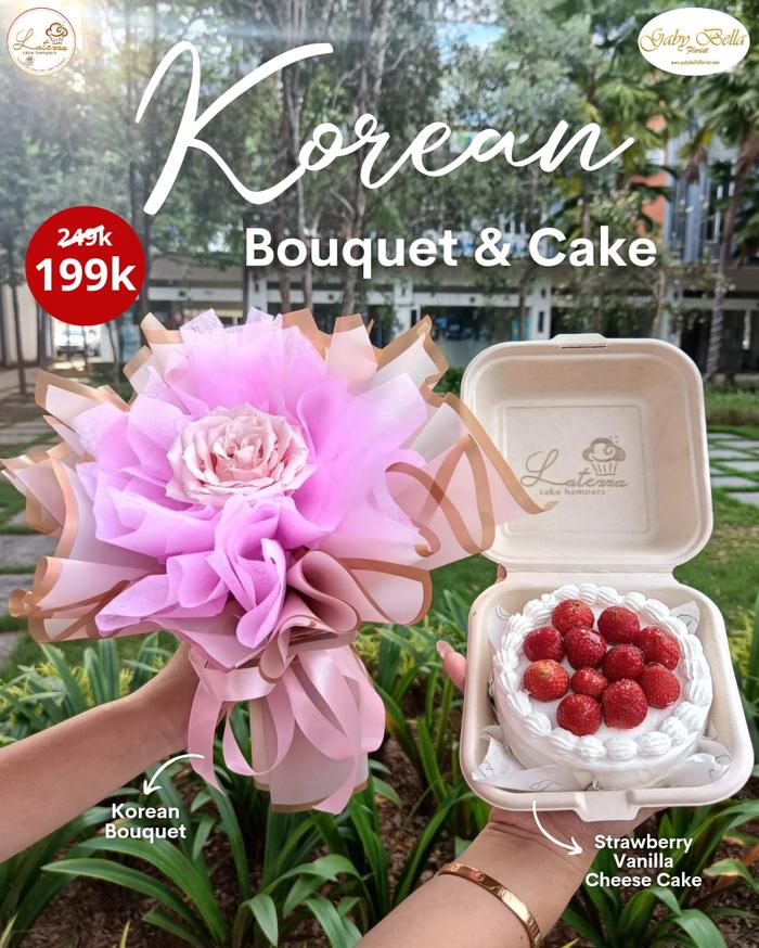 Promo Boucake Mini Korean Buket Korean Strawberry Buket Single Rose ...