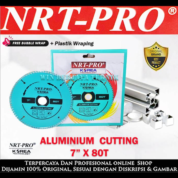 Jual NRT PRO Mata Pisau Potong Aluminium Kayu 7 Inch 7Inch Mitersaw 7 x 80T Aluminium Cutting ...