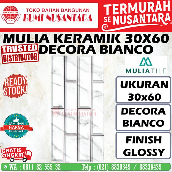 Jual Mulia Keramik 30x60 Decora Bianco Dinding Marmer Granit Tile ...