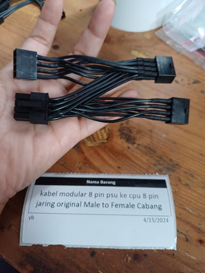 Jual kabel modular 8 pin psu ke cpu 8 pin jaring original Male to ...