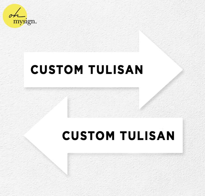 Promo Custom Arah Panah Papan Sign Board Akrilik Print Sign Label ...
