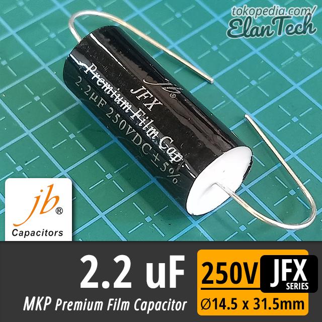 Jual Kapasitor Axial Audio 2.2uF 250V JB Capacitors JFX Series Premium Polypropylene Film ...