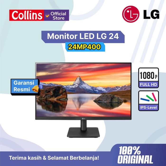 Promo Monitor LED LG 24MP400 23.8" IPS 1080p 75Hz VGA HDMI 5ms FreeSync ...