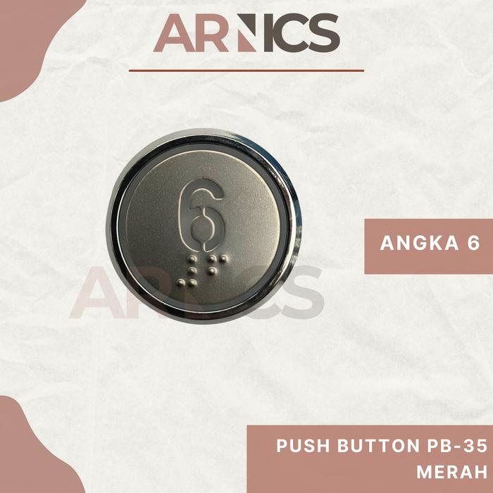 Promo Elevator Push Button PB-35 Warna Merah/Push Button Lift/Tombol ...