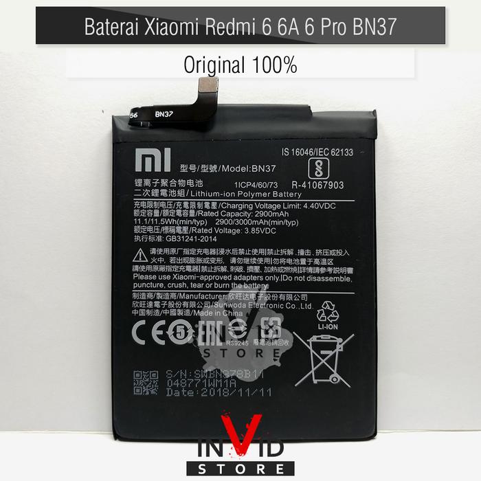 Jual Baterai Xiaomi Redmi 6 6A BN37 Original 100% - Jakarta Pusat ...