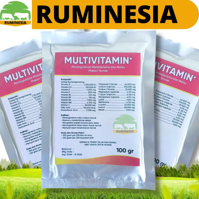 Jual VITAMIN SAPI MULTIVITAMIN PLUS 100 GRAM - Suplemen Multivitamin ...