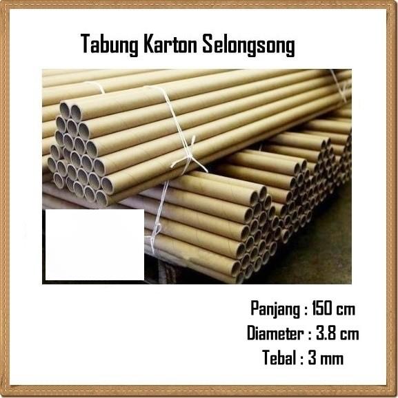 Jual Tabung Kardus Selongsong Paper Core Tube Karton Diameter 3.8cm Panjang 150 cm - Jakarta ...