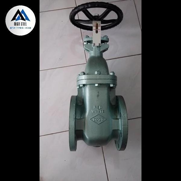 Jual Gate Valve 8" inch TOYO Cast Iron Flange JIS 10K Original Jepang ...