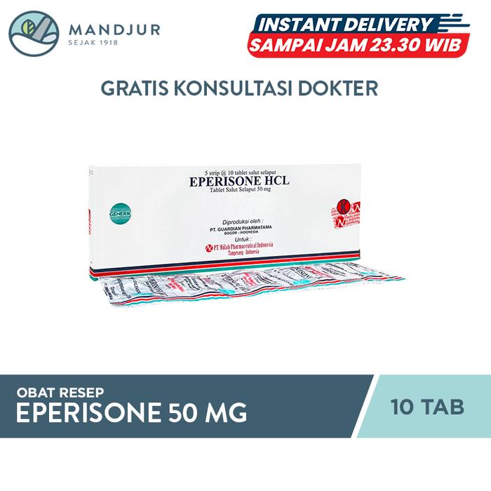Jual Eperisone 50 Mg Strip 10 Tablet / Nyeri Otot / Kejang Otot ...