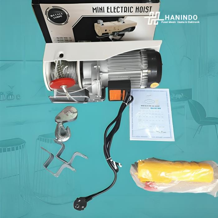 Jual Electric Chain Hoist Katrol Listrik Sling 500 / 1000kg 1 Ton ...