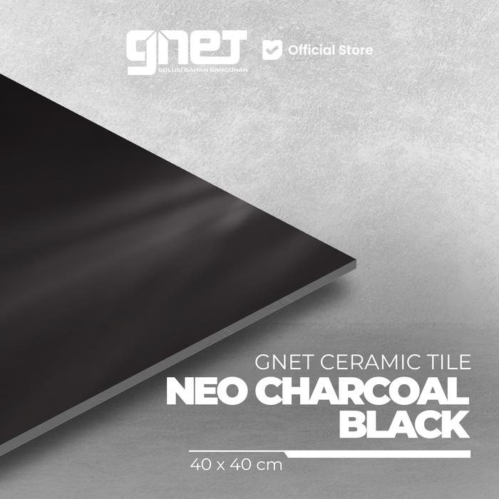 Jual GNET Ceramic Neo Charcoal Black 40X40 | Keramik Lantai Hitam Polos ...