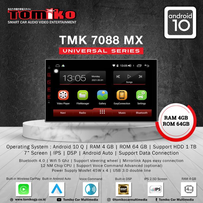 Promo Head Unit Android Tomiko Universal Series TMK 7088 MX Cicil 0% 3x - Kota Tangerang ...